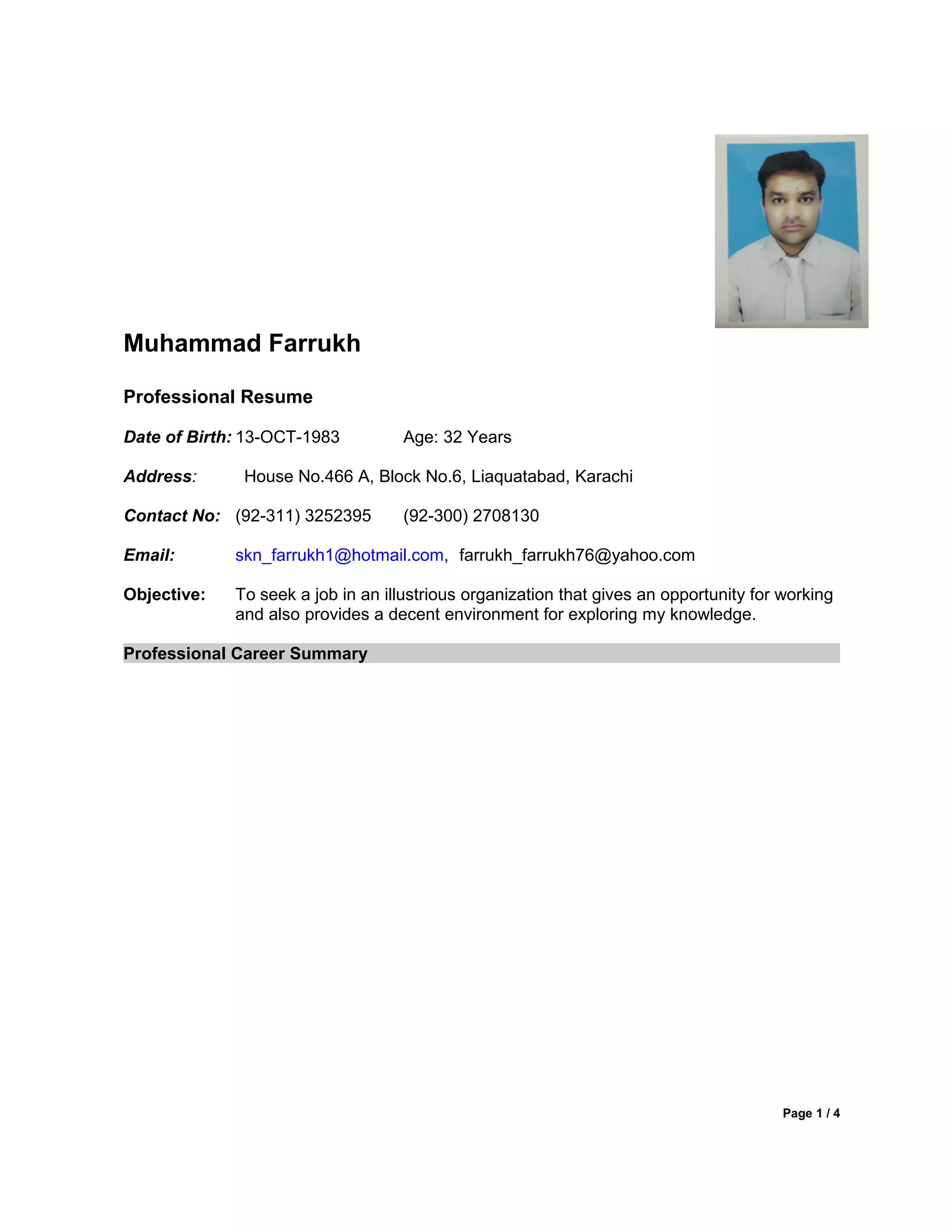 CV-farrukh-i | PDF