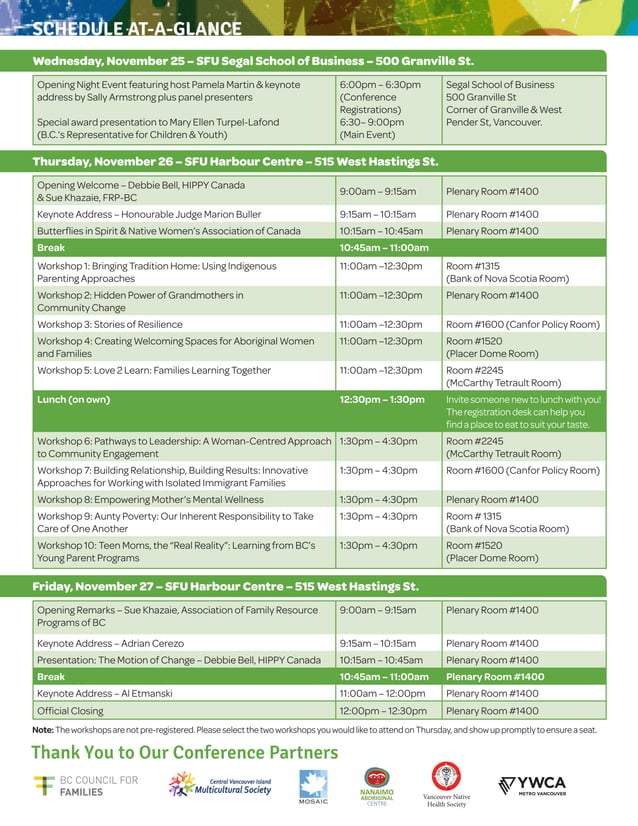 Mothers Conference Program | PDF | Business Expos & Conferences | Events