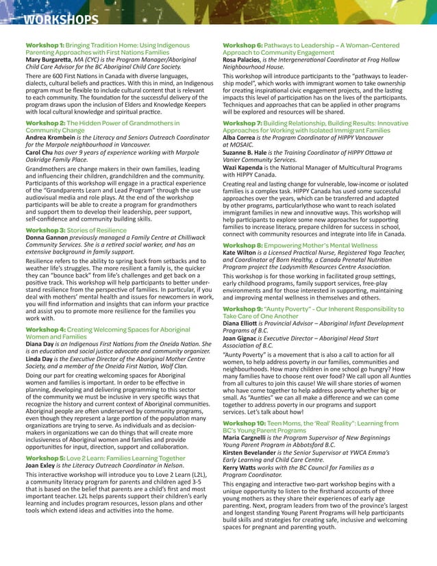 Mothers Conference Program | PDF | Business Expos & Conferences | Events