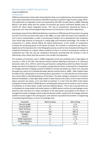 Miniturization of CMOS devices | PDF