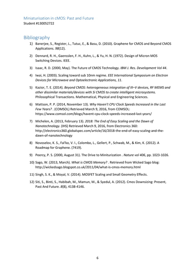Miniturization of CMOS devices | PDF