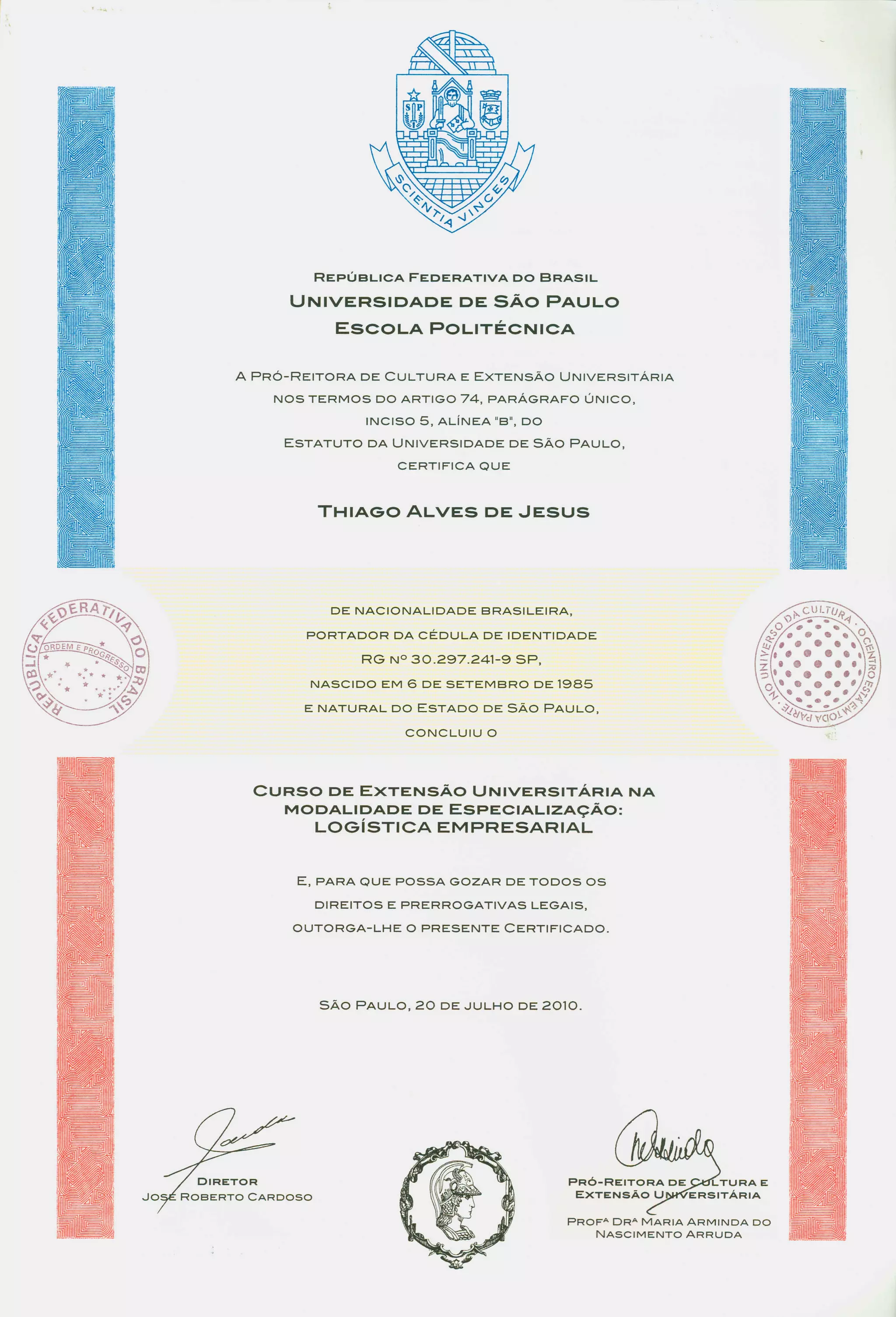 Diploma_Pos-graduacao_Thiago_Jesus-USP | PDF