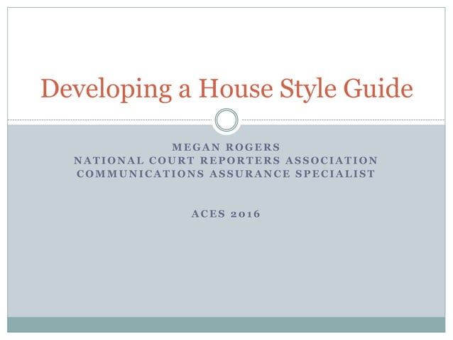 Developing a House Style Guide_storyline | PPT