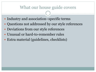 Developing a House Style Guide_storyline | PPT