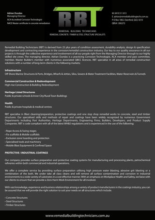 Remedial Building Technicians Brochure | PDF