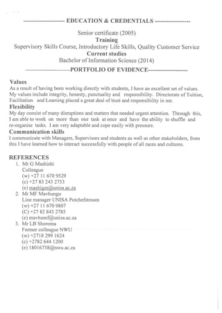 MODIKOE_S CV001 | PDF