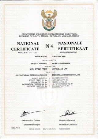 N4 Certificate | PDF