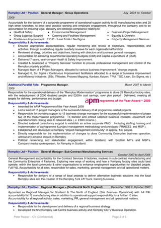 Peter Harper CV -( 2016 ) | PDF