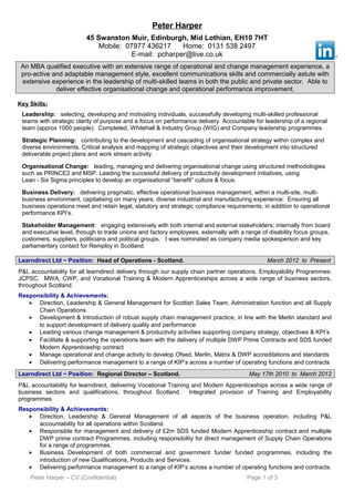 Peter Harper CV -( 2016 ) | PDF