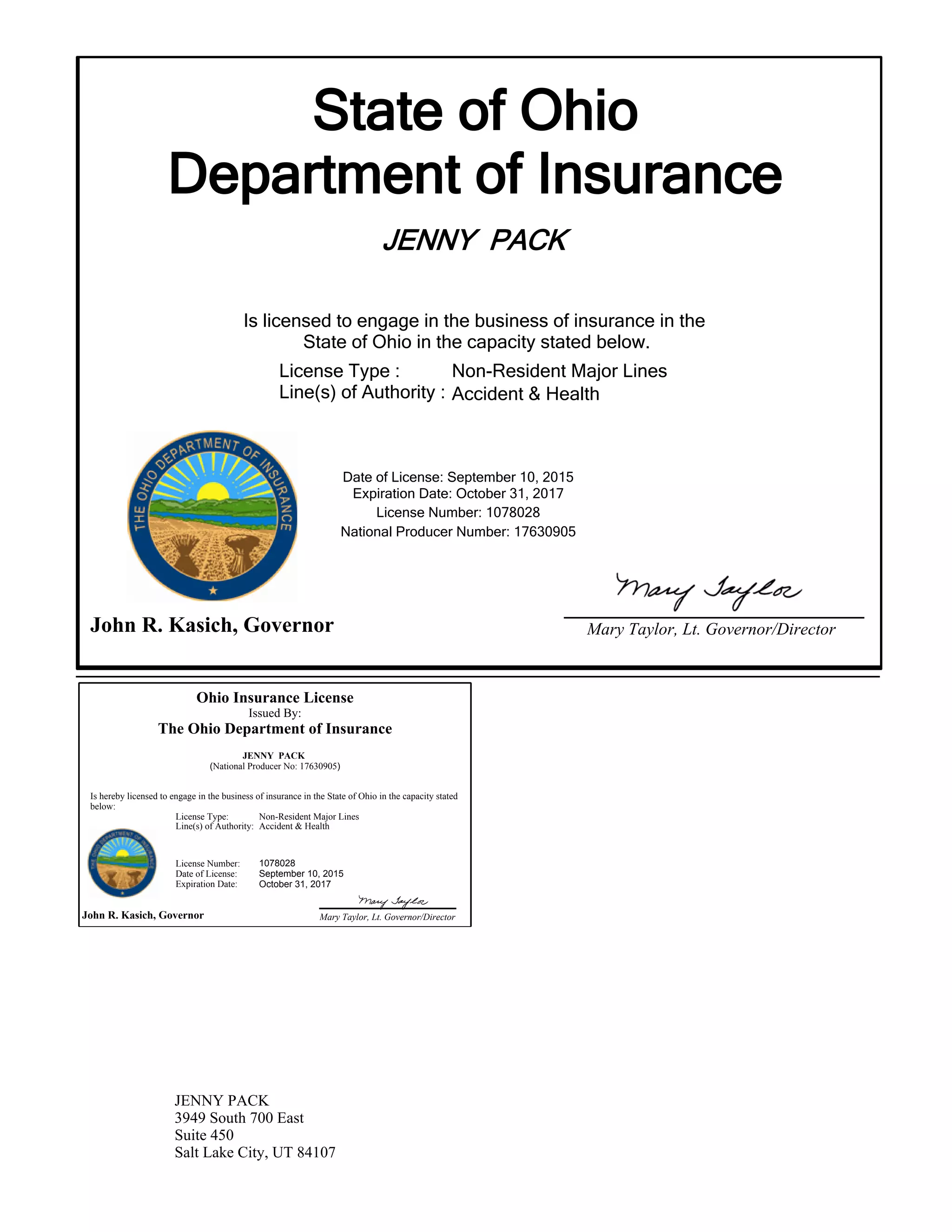 Ohio License | PDF
