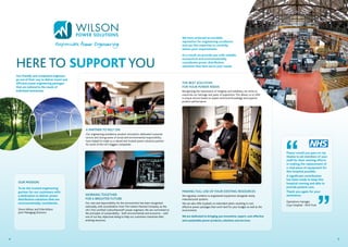 Wilson Power Solutions Company Brochure May 2012 | PDF