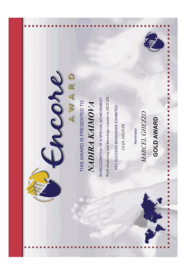 Gold Encore Award | PDF