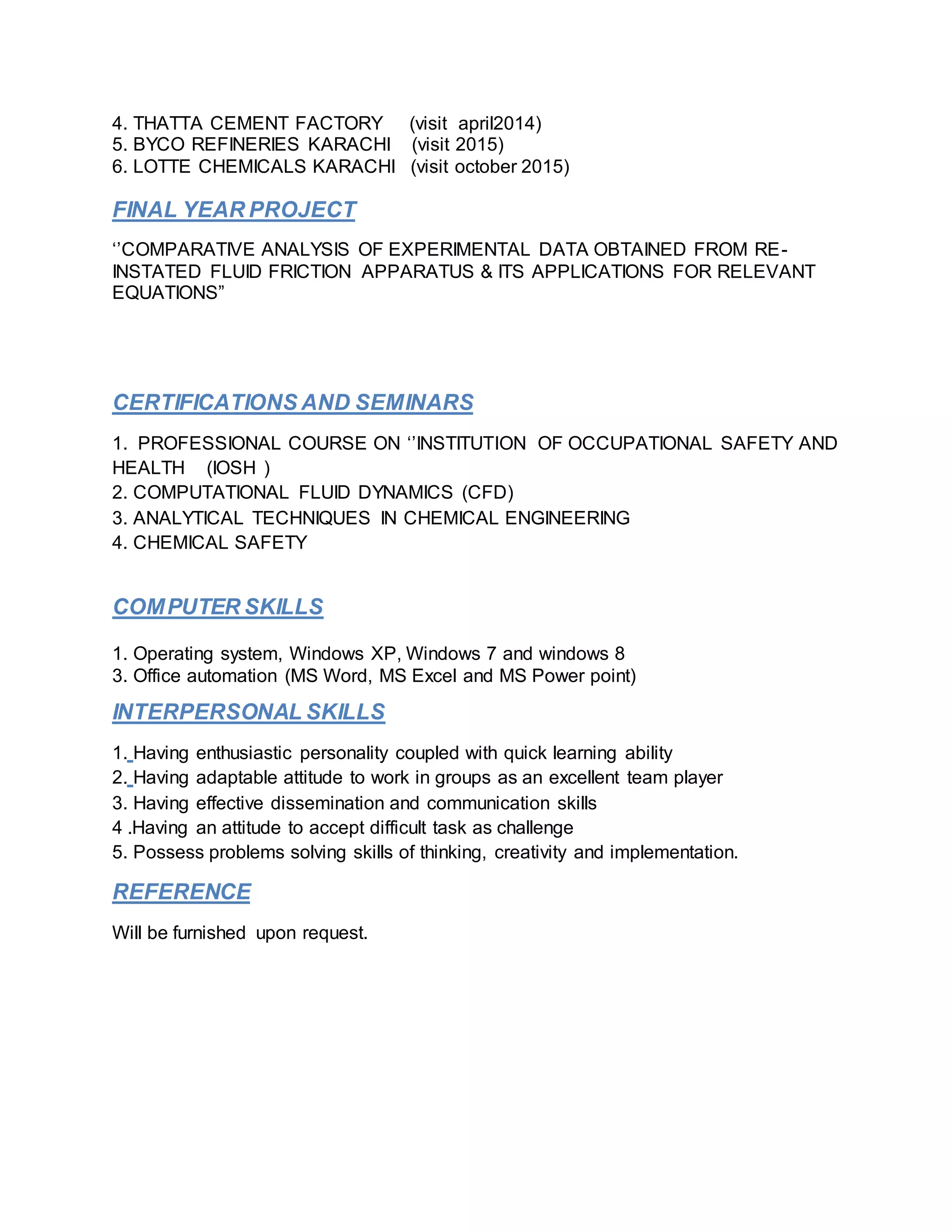 ahsan cv2 | DOCX | Education