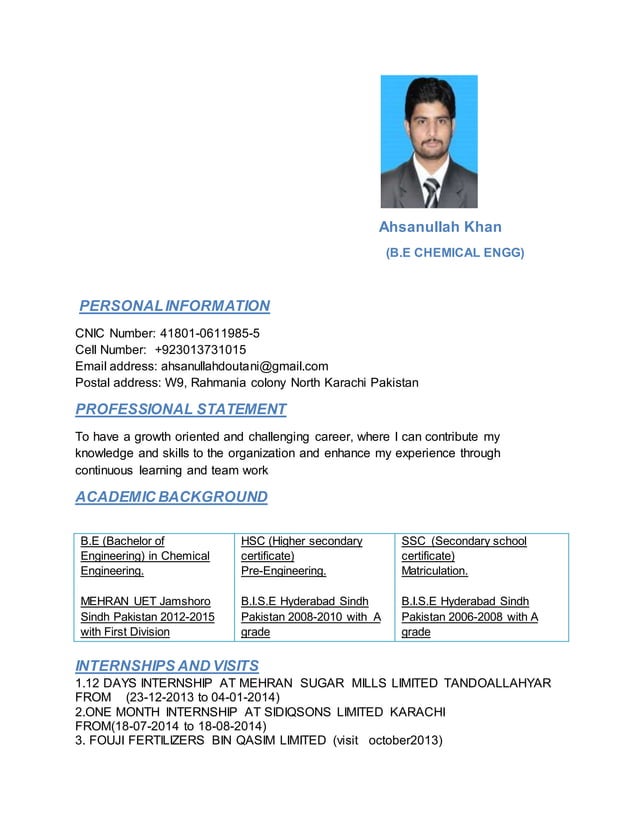 ahsan cv2 | DOCX | Education