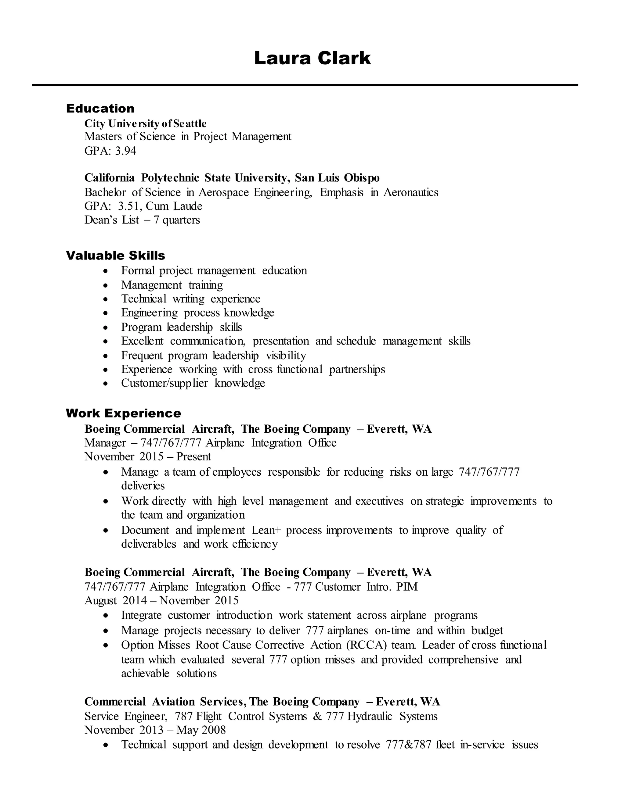 Laura Clark Resume - April 2016 | PDF