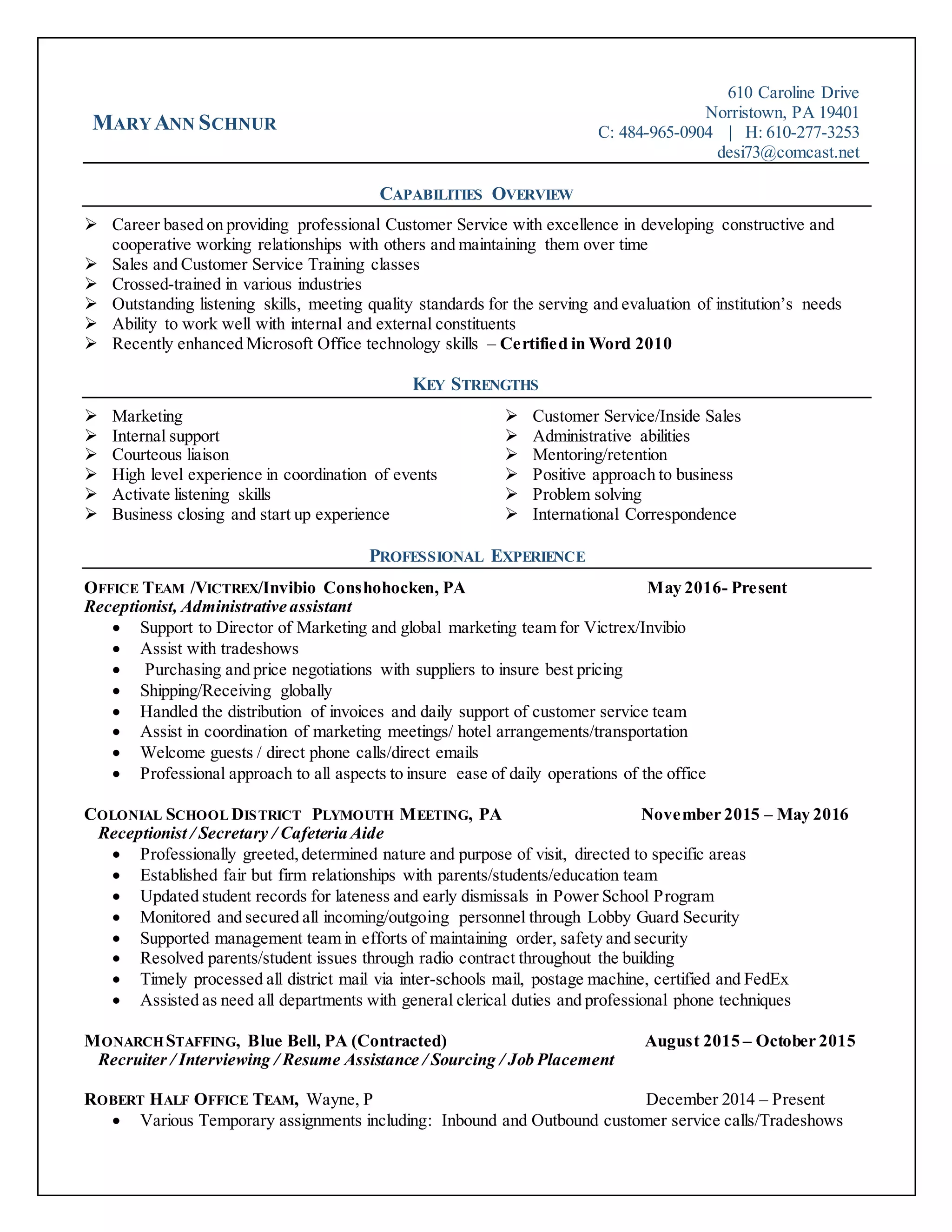 Schnur, Mary Ann Resume 2016-3 | DOCX