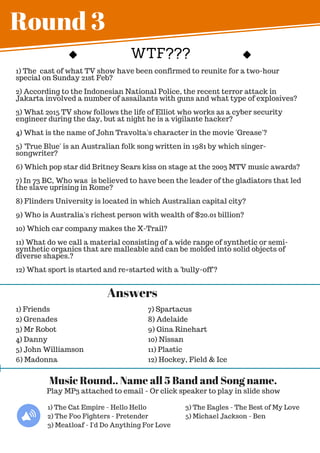 Trivia Master Sheet 31Jan16 (1) | PDF