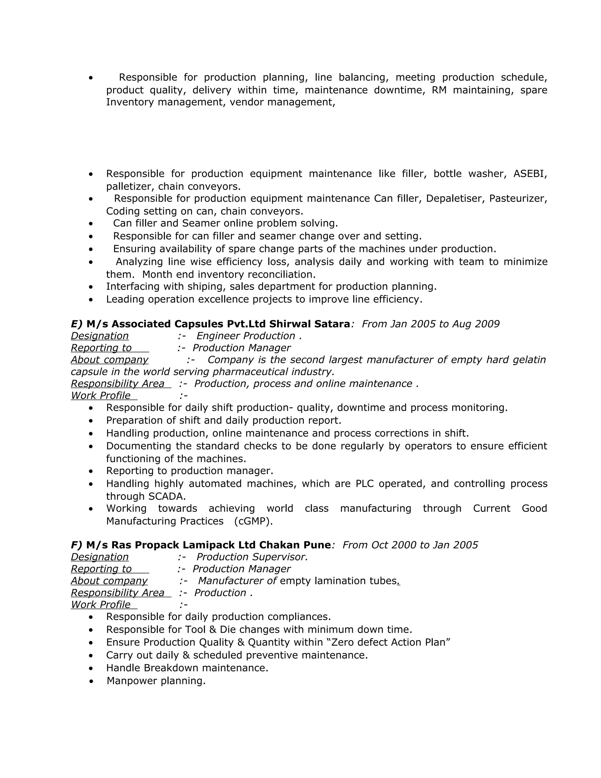 Resume Santosh Pawar Updated | DOC