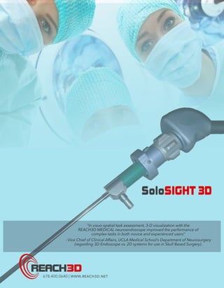SoloSIGHT 3D HD Endoscopy Platform - Brochure | PDF | 3-D Graphics ...