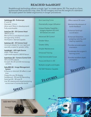 SoloSIGHT 3D HD Endoscopy Platform - Brochure | PDF | 3-D Graphics ...