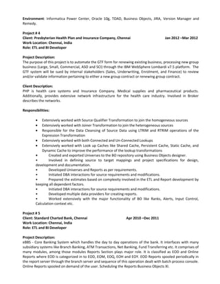 Ramachandran_ETL Developer | DOC | Databases | Computer Software and Applications