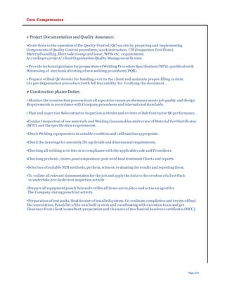 CV Ahmad Ezz QC Supervisor - Mech.& Welding | DOCX