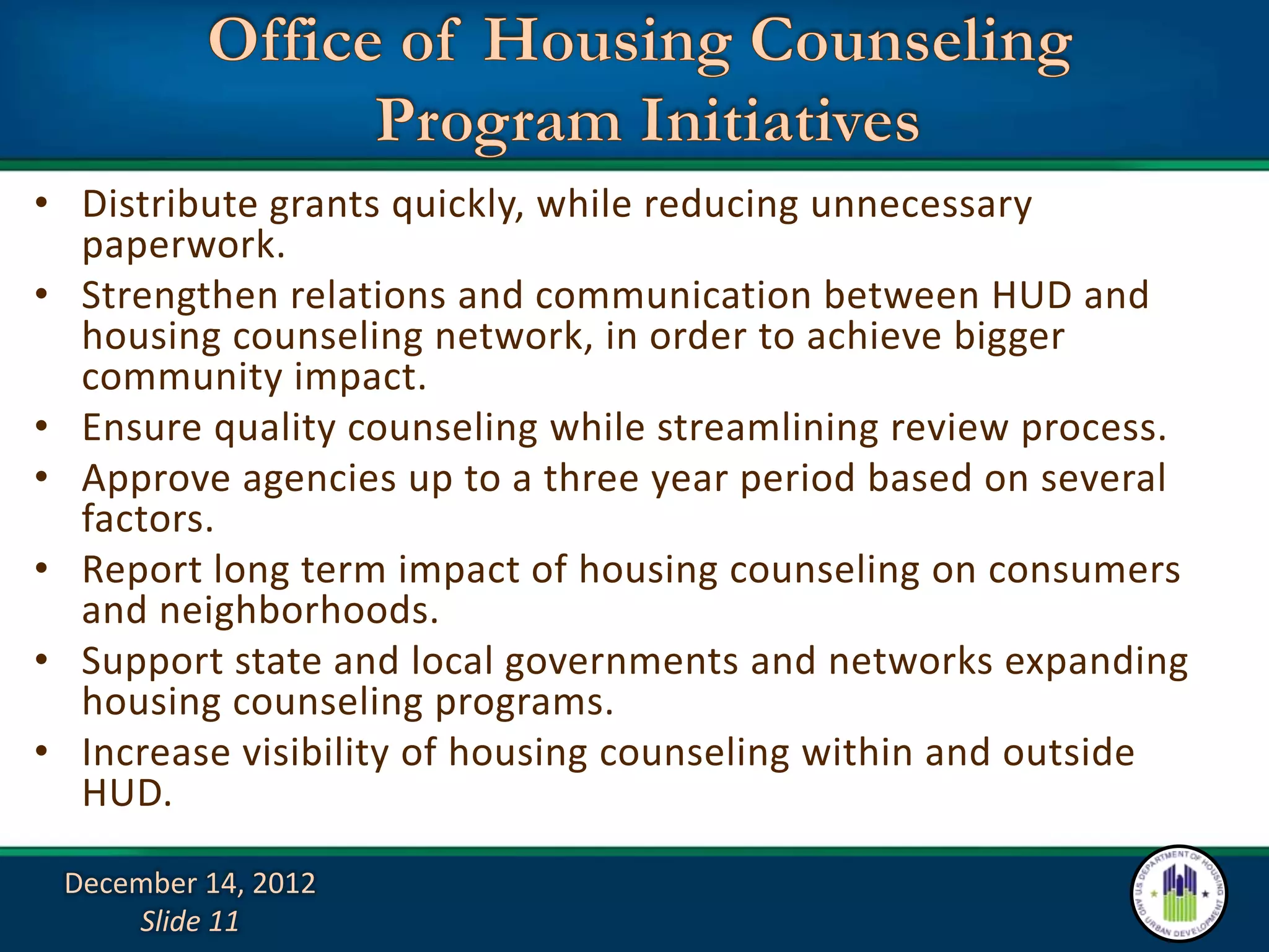 D1 housing counseling sarah gerecke - hud | PPTX