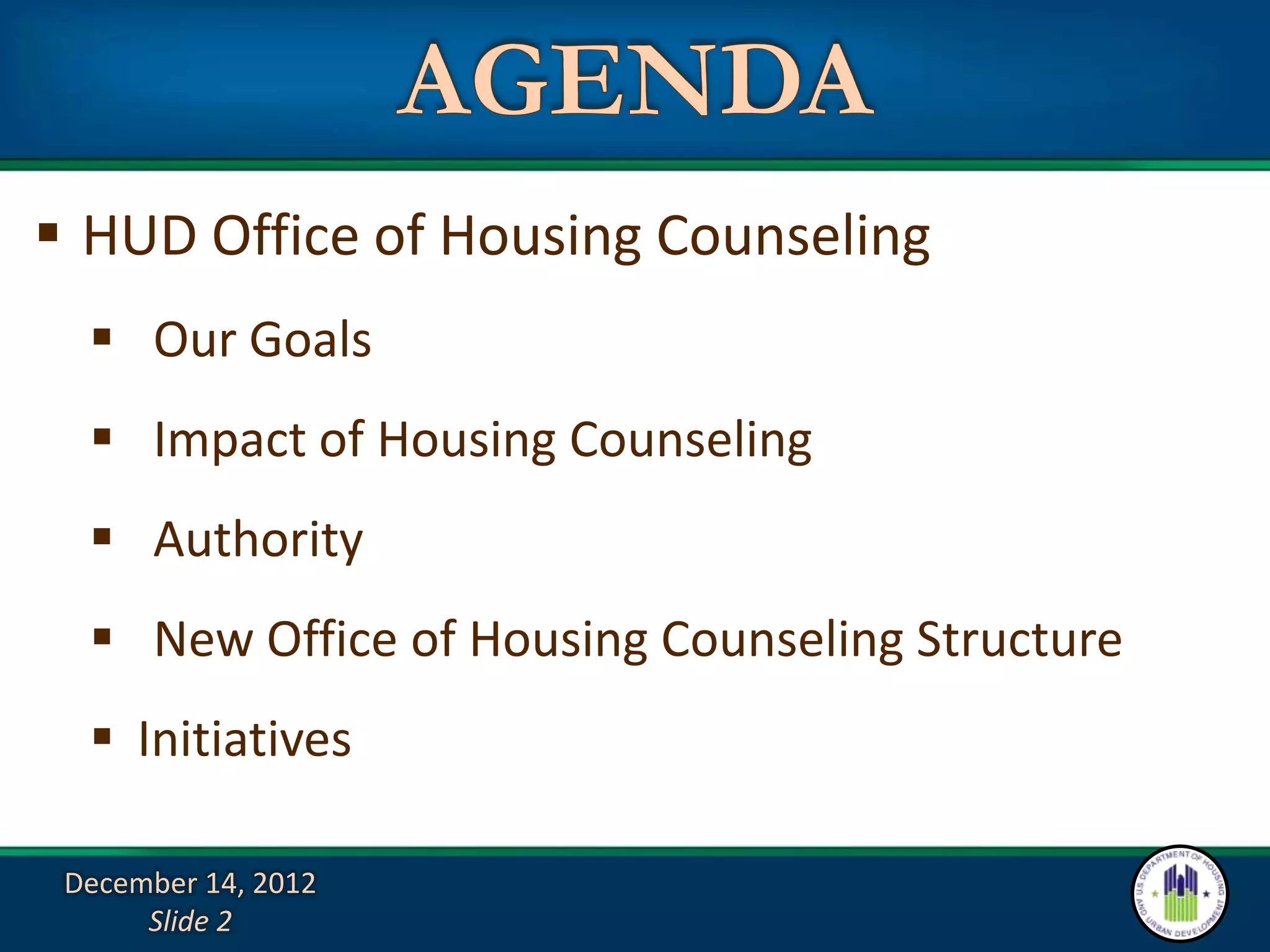 D1 housing counseling sarah gerecke - hud | PPTX
