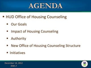 D1 housing counseling sarah gerecke - hud | PPTX
