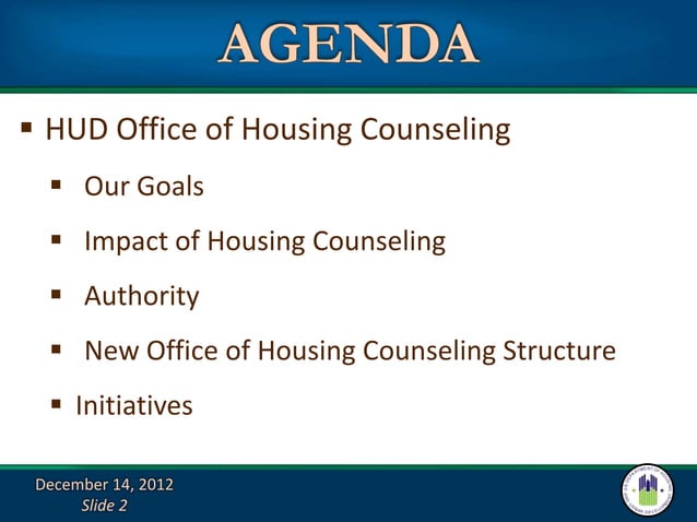 D1 housing counseling sarah gerecke - hud | PPT