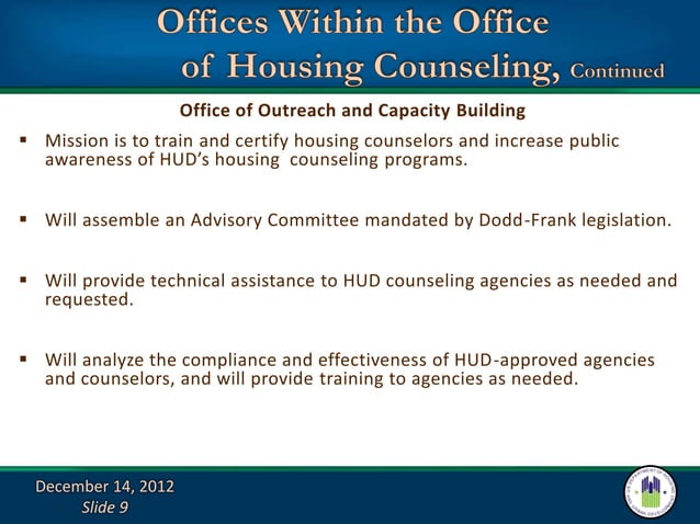 D1 housing counseling sarah gerecke - hud | PPT