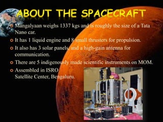 ISRO's Mars Orbiter Mission (Mangalyaan) | PPTX