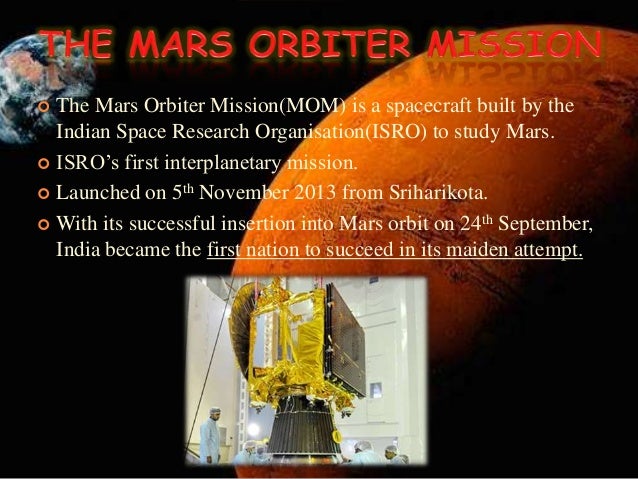 ISRO's Mars Orbiter Mission (Mangalyaan)