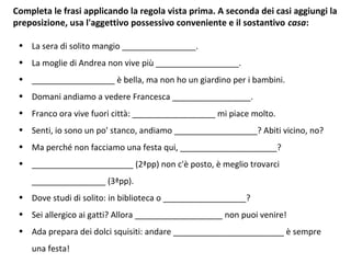 AGGETTIVI POSSESSIVI | PPT