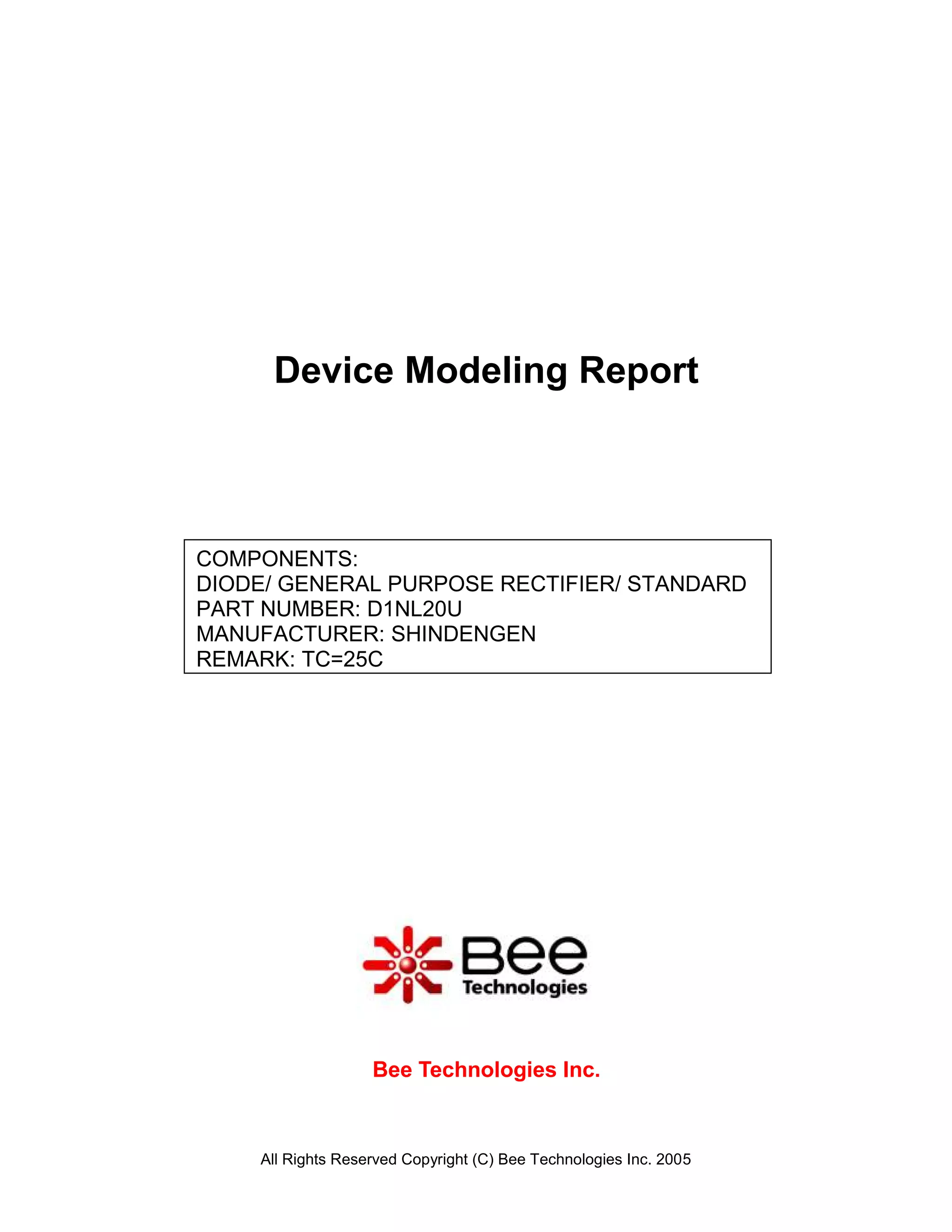 D1NL20U PSpice Model (Free SPICE Model) | PDF