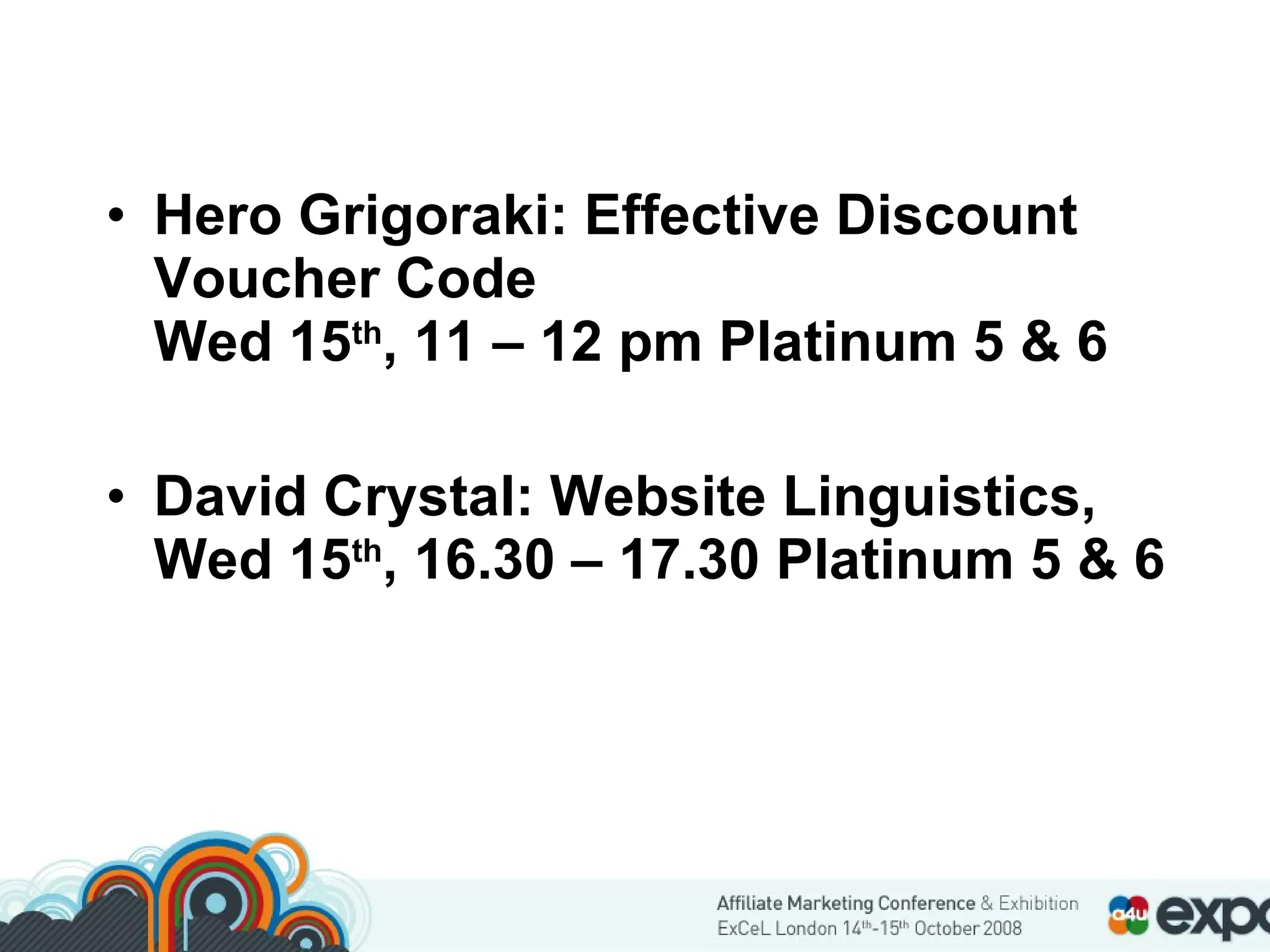 David Vs Goliath - Robert Glasgow - webgains | PPT
