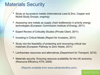 Critical metals in strategic energy technology | PPTX