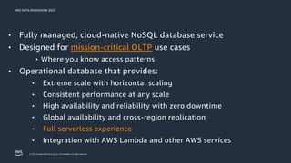 Amazon DynamoDB - Use Cases and Cost Optimization - 발표자: 이혁, DynamoDB Specialist SA, WWSO, AWS ...