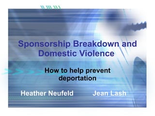D1 sponsorship breakdown and domestic violence | PPT
