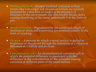 Tarnish and Corrosion in Dentistry | PPT