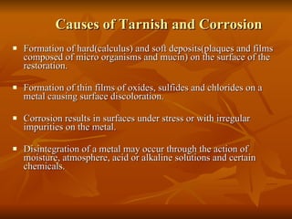 Tarnish and Corrosion in Dentistry | PPT