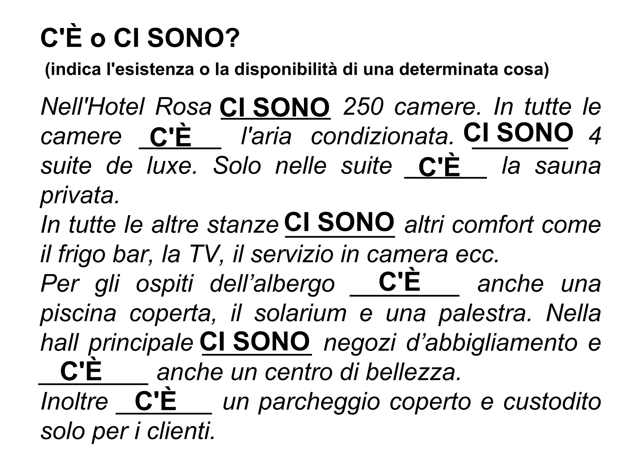 D1 U05 P8 - C'È CI SONO | PPT