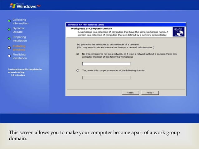 D1 windows xp installation | PPTX