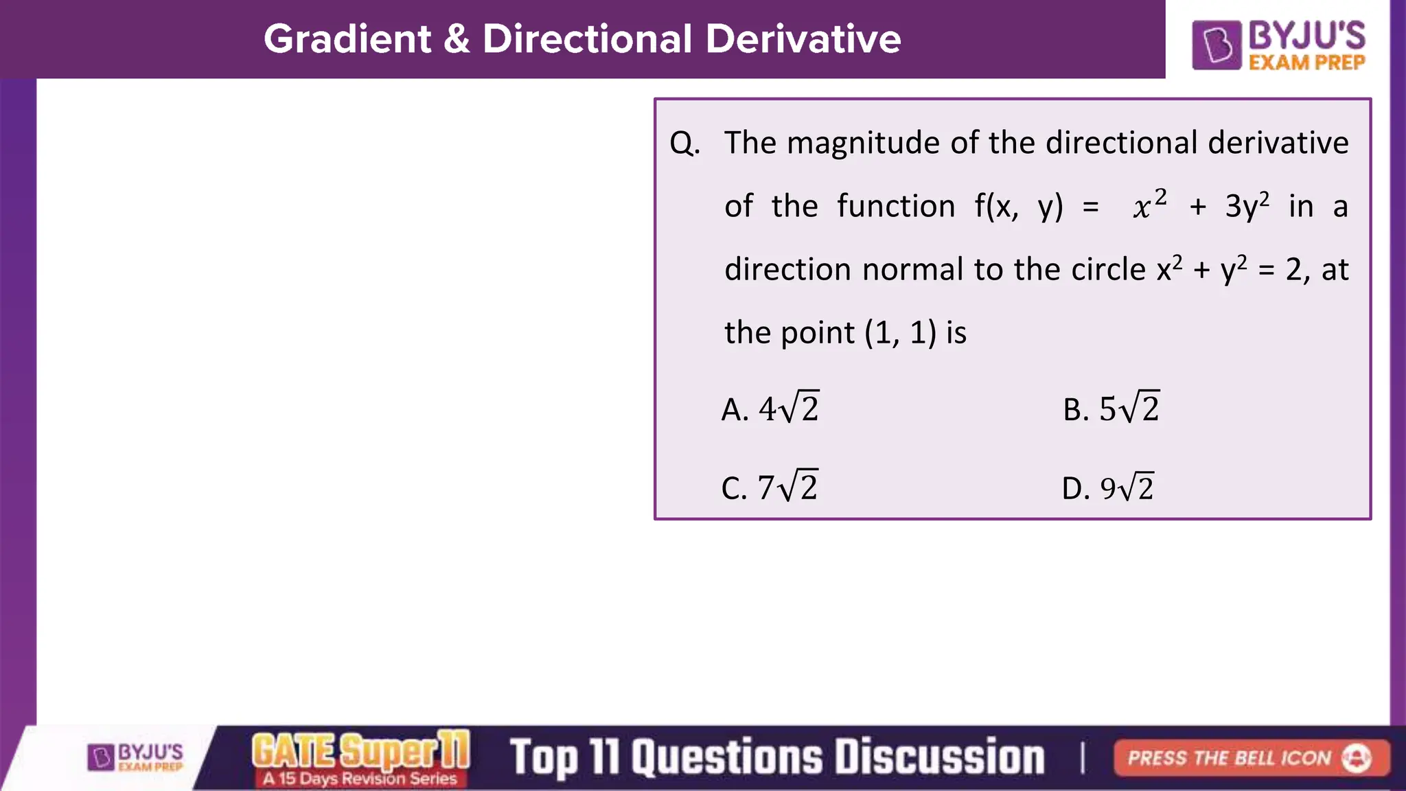 D1 Yt English Vector Calculus Gradient And Directional Derivative Pptx