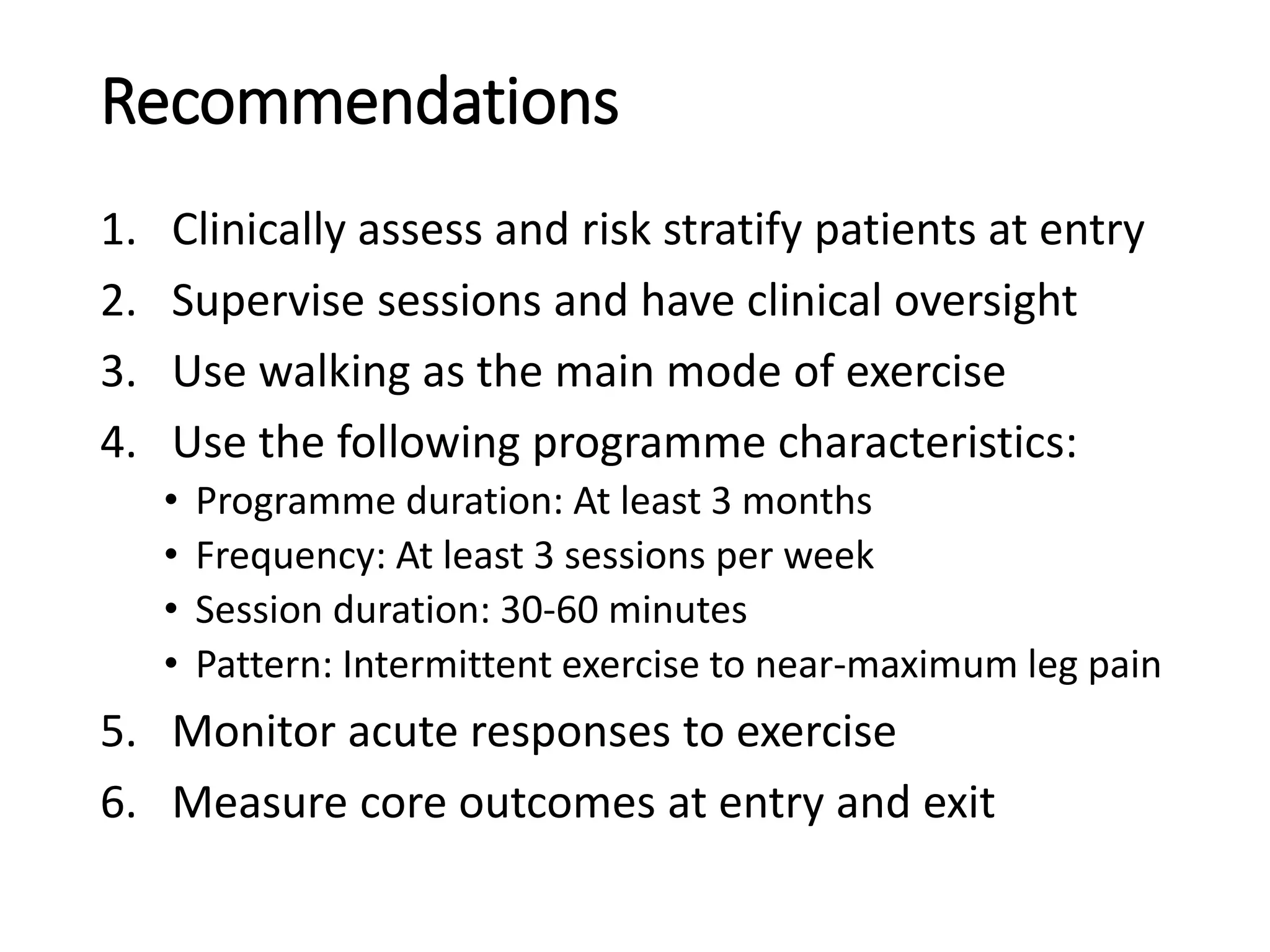 Exercise and intermittent claudication | PPTX
