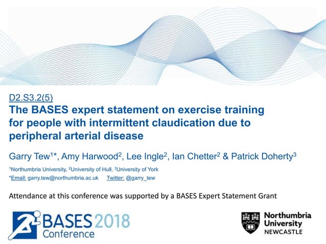 Exercise and intermittent claudication | PPTX | Physical Therapy | Wellness