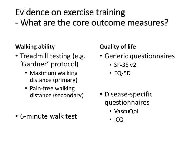 Exercise and intermittent claudication | PPTX | Physical Therapy | Wellness