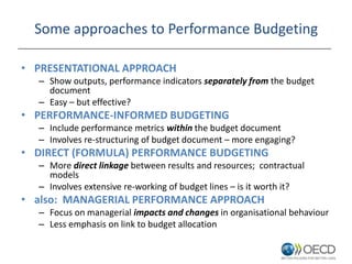 Performance budgeting: current issues and ambitions - Ronnie Downes ...