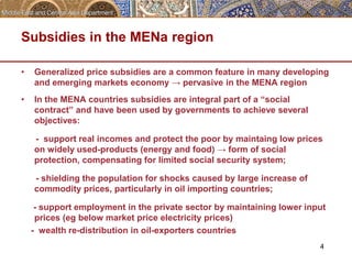 Subsidy Reform in MENA by Giorgia Albertin | PDF