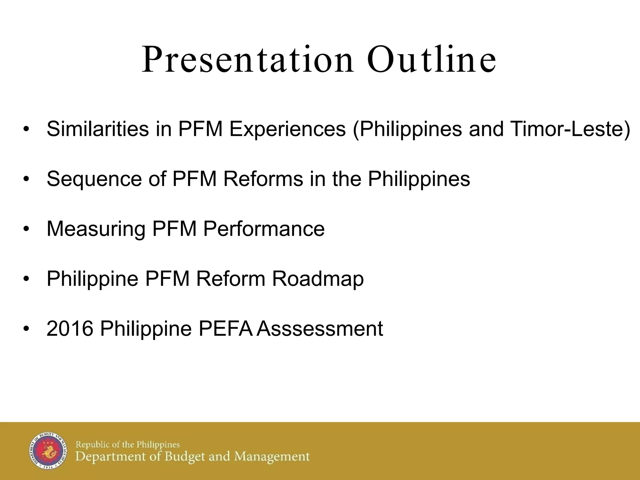 Budgetary governance reforms - Amanella Arevalo, Philippines | PPT | Free Download
